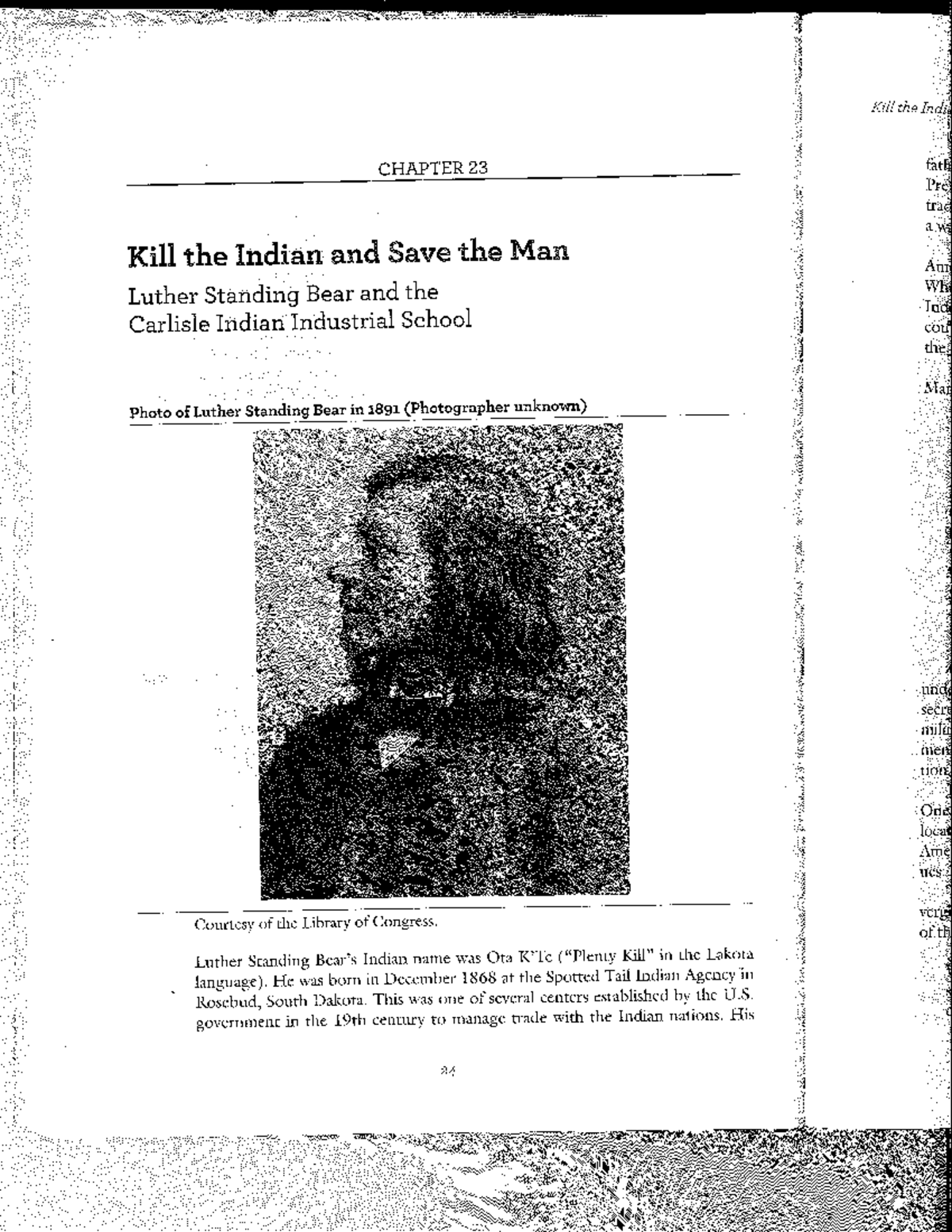 Kill the Indian to Save the Man - Studocu