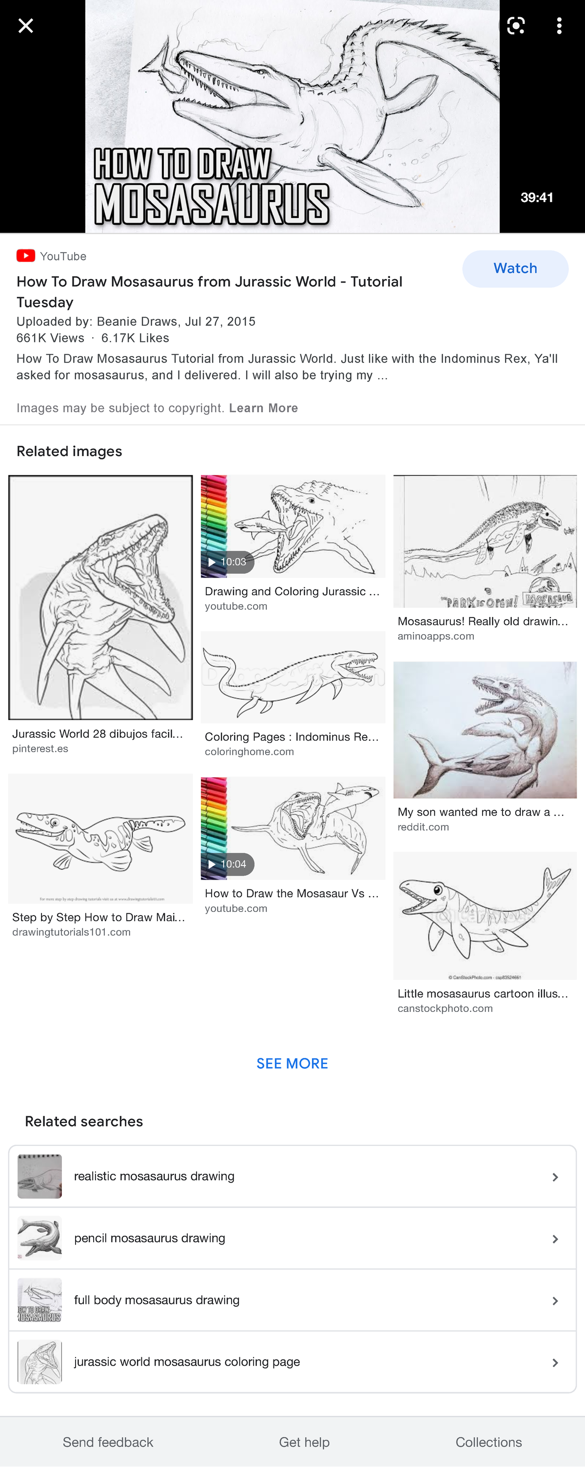 Ejdiejwksbejwjwbrieje - YouTube How To Draw Mosasaurus from Jurassic ...
