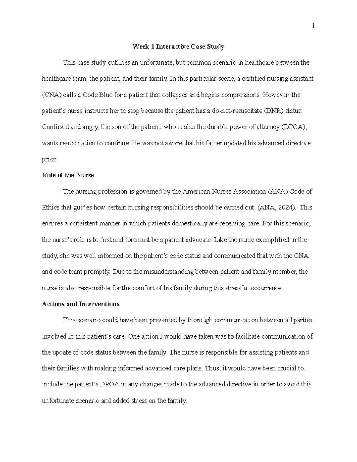 Week 1 Interactive Case Study - 1 Week 1 Interactive Case Study This ...