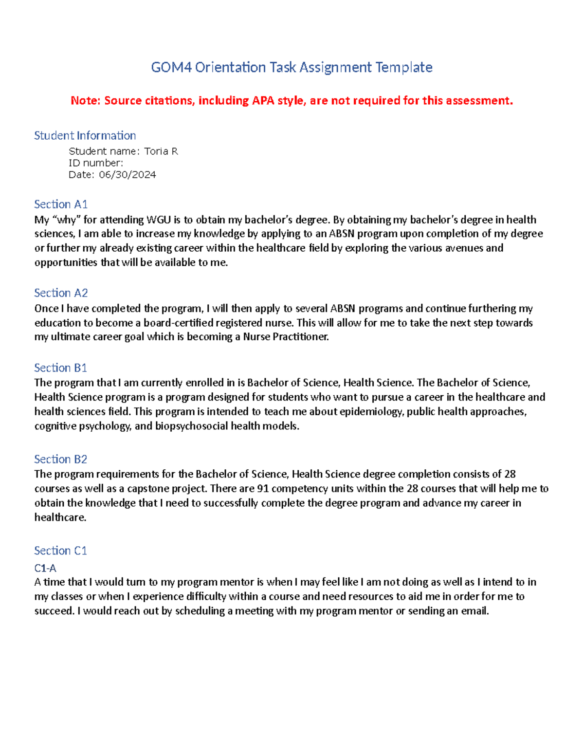 Orientation Assignment - GOM4 Orienta,on Task Assignment Template Note: Source cita-ons ...