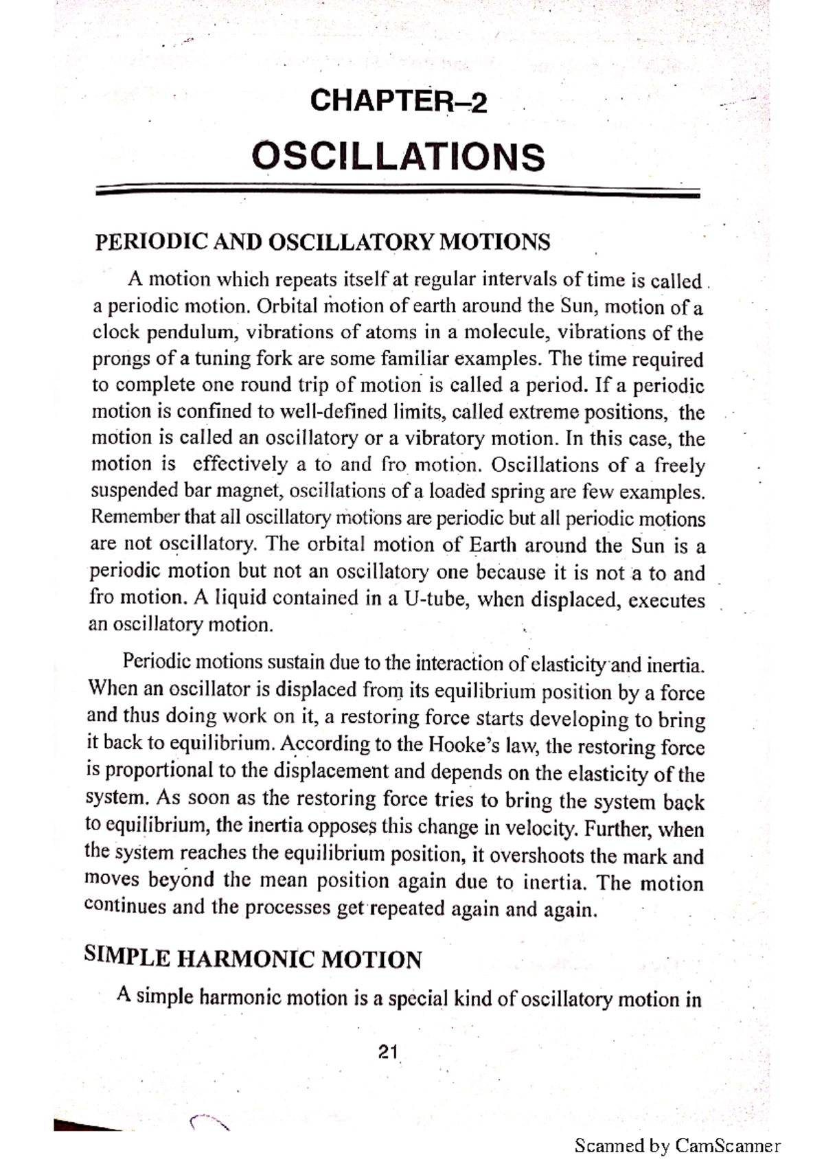 2ndsem Mechanicsandpropertiesofmatter Oscillations - Bsc Physics - Studocu