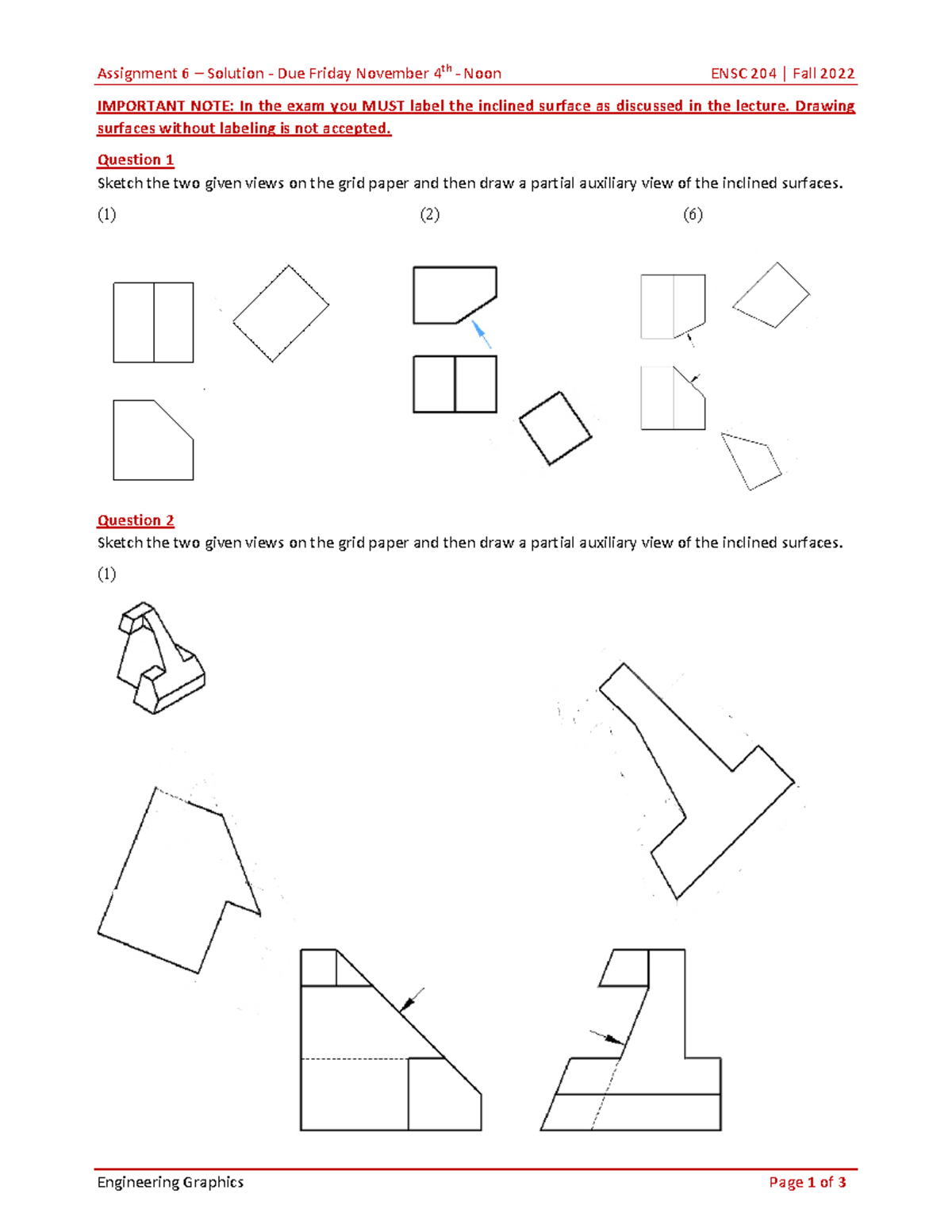 Assignment 06-Solution-ENSC204 - Assignment 6 – Solution - Due Friday ...