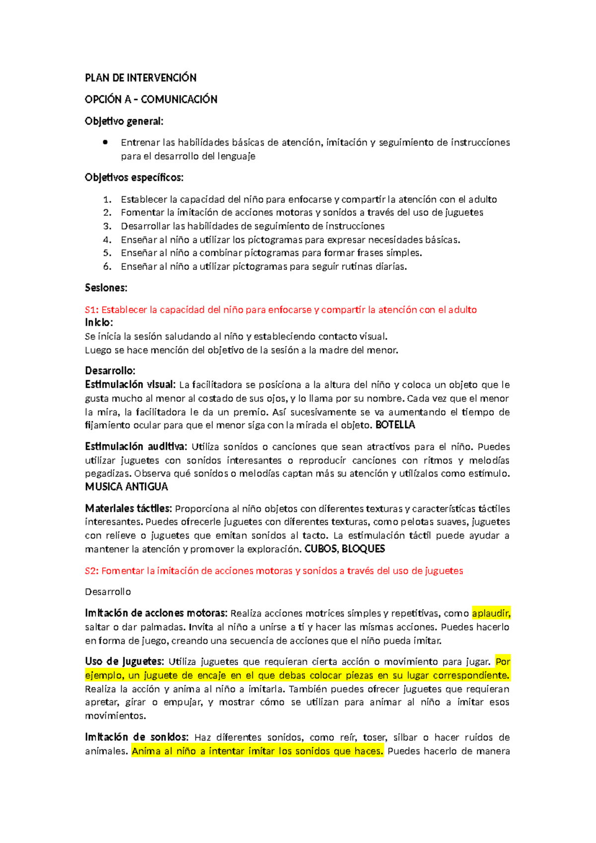 Sesiones+ - njxnxnnswscnxuawicnwijenvcewhjvn ewhv wv - PLAN DE ...