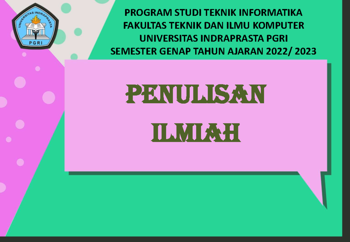 PI TM 14 Penulisan Artikel Ilmiah - PROGRAM STUDI TEKNIK INFORMATIKA ...