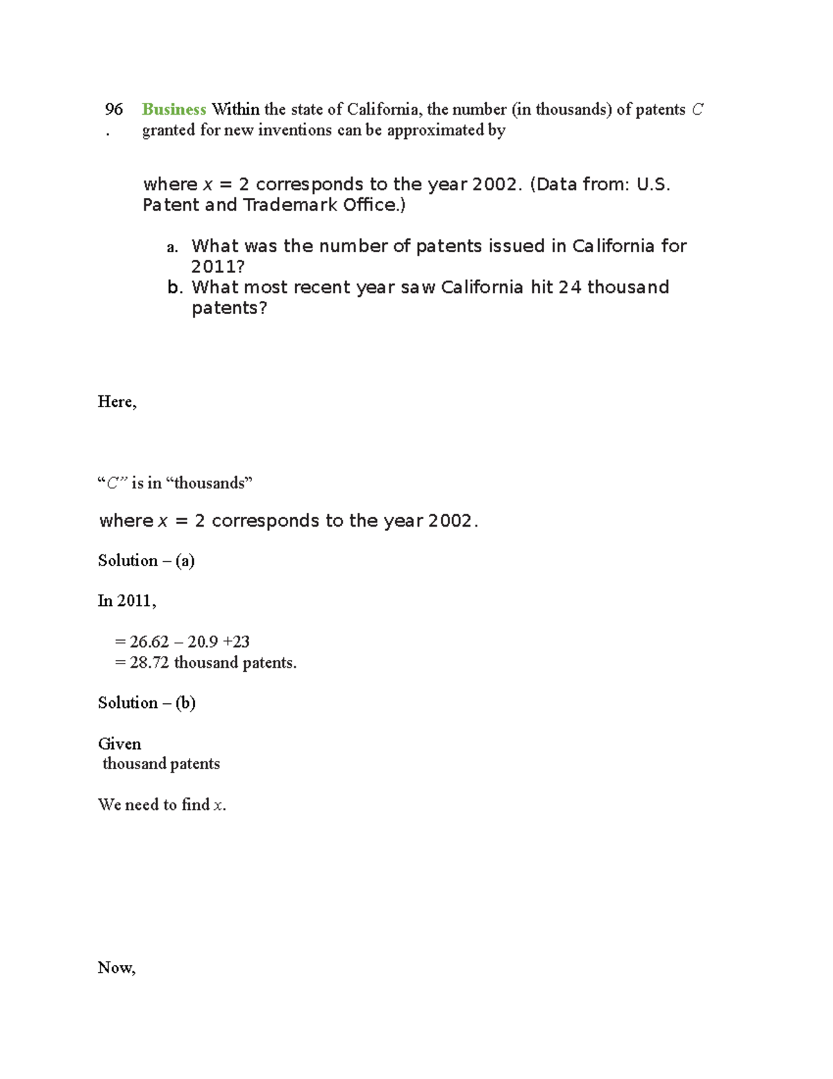 96. SM - Business Within the state of California, the number (in ...