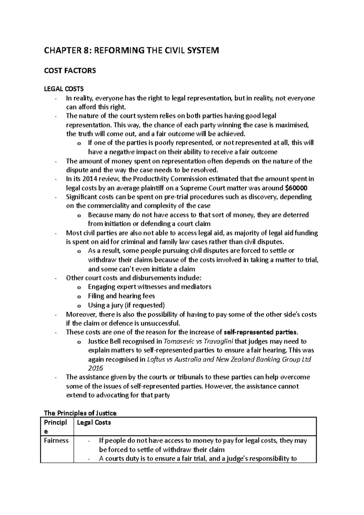 Chapter 8 Oxford - CHAPTER 8: REFORMING THE CIVIL SYSTEM COST FACTORS ...
