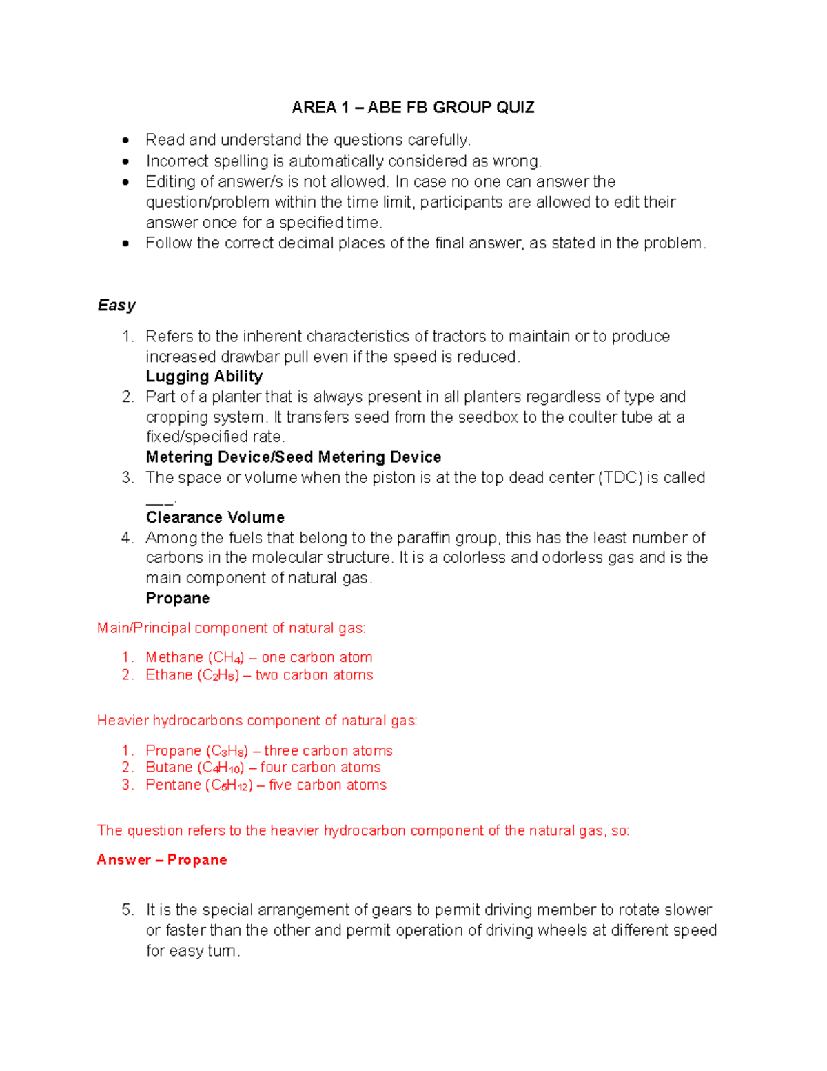 ABEQuiz-Sep2 - Code of ethics - AREA 1 – ABE FB GROUP QUIZ • Read and ...