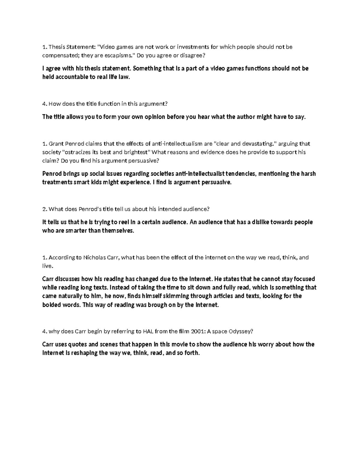 Park- Arguments - 2021 English assignment regarding the book Between ...
