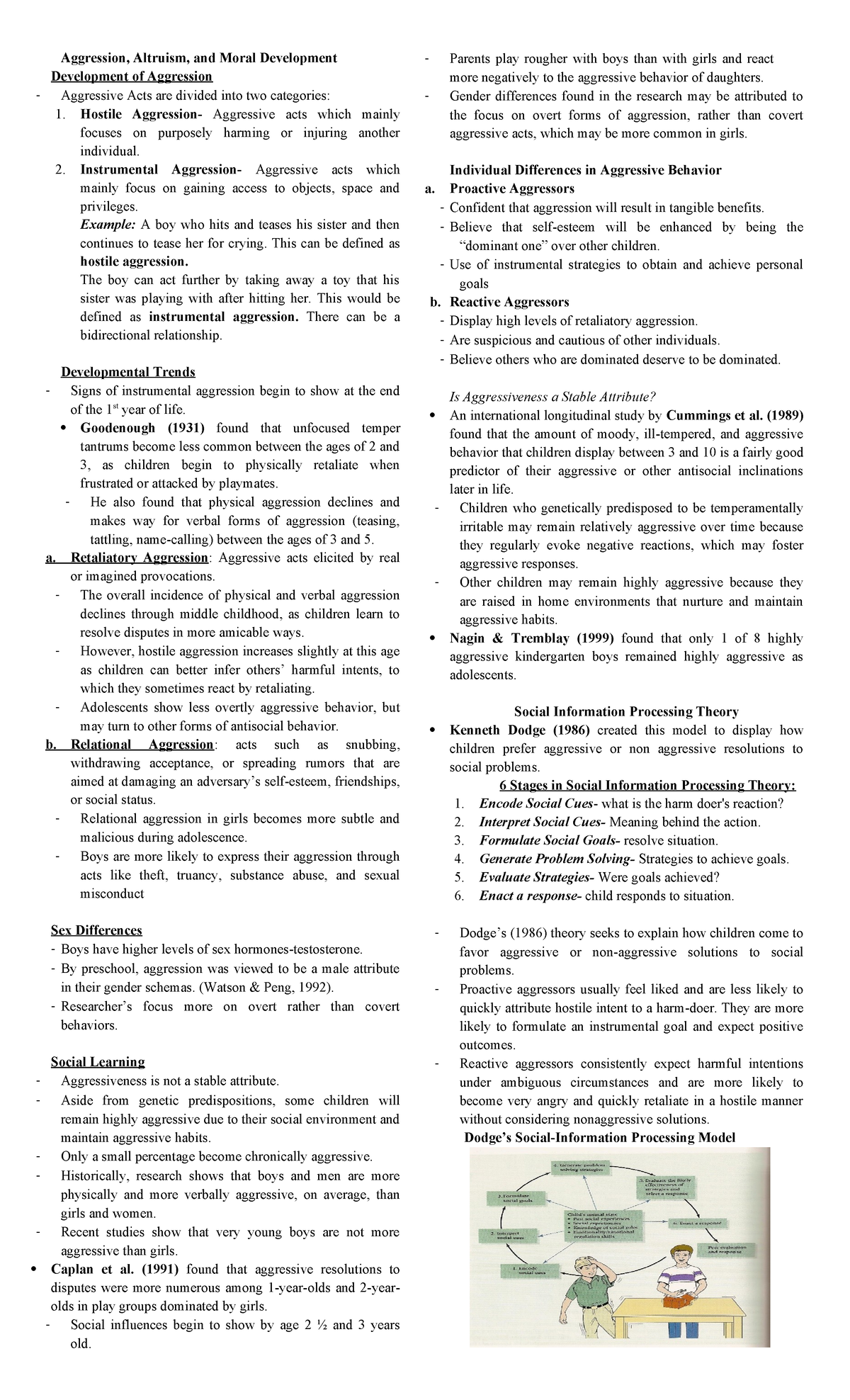 Aggression - Instrumental Aggression- Aggressive acts which mainly ...