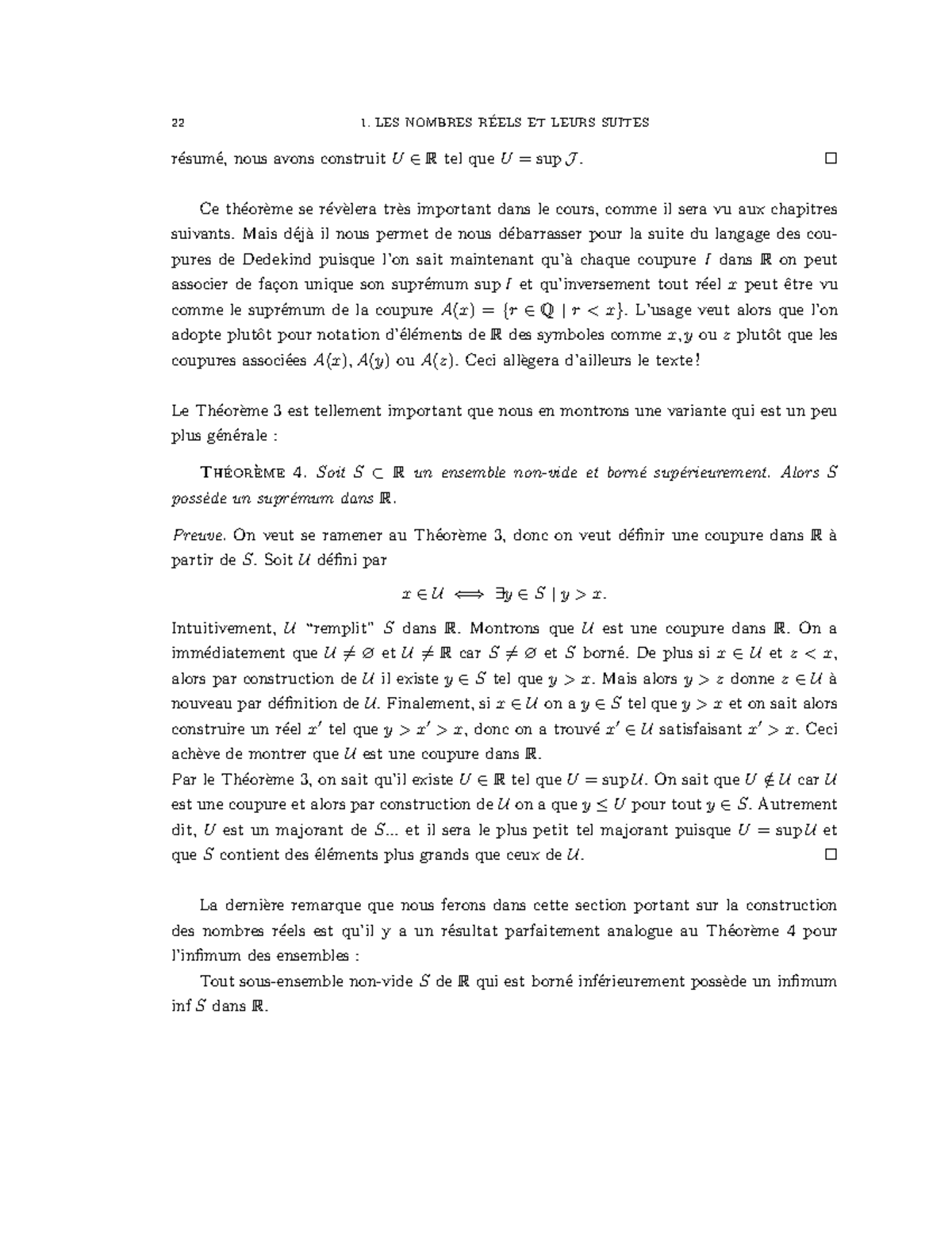 Cours Math Collin Analyse-8 - 22 1. LES NOMBRES R ́EELS ET LEURS SUITES ...