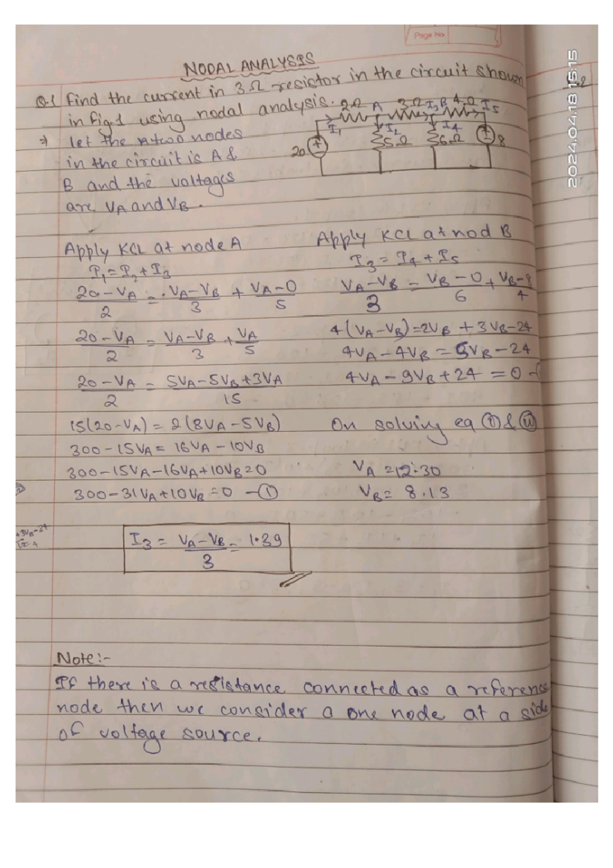 Nodal Analysis solutions - Fundamentals of Electrical Engineering - Studocu