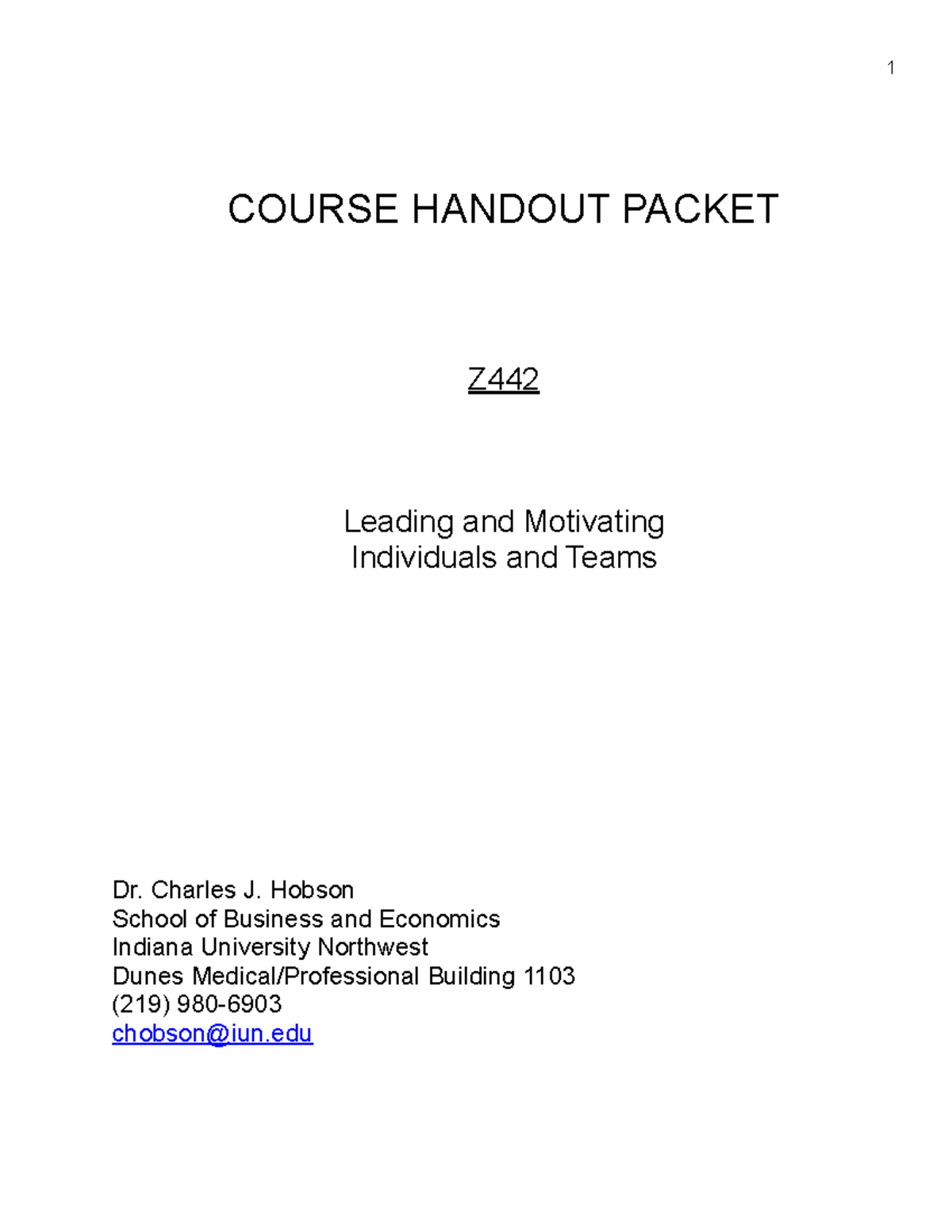 IUN-SOBE-Z442Course Handout Packet 2023 - 1 COURSE HANDOUT PACKET Z ...