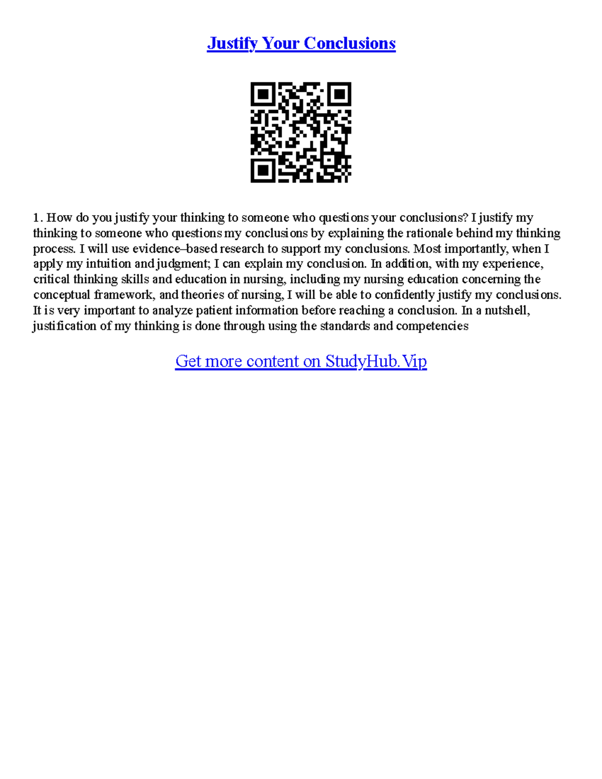 Purpose Of A Conclusion In An Essay - Justify Your Conclusions How do ...