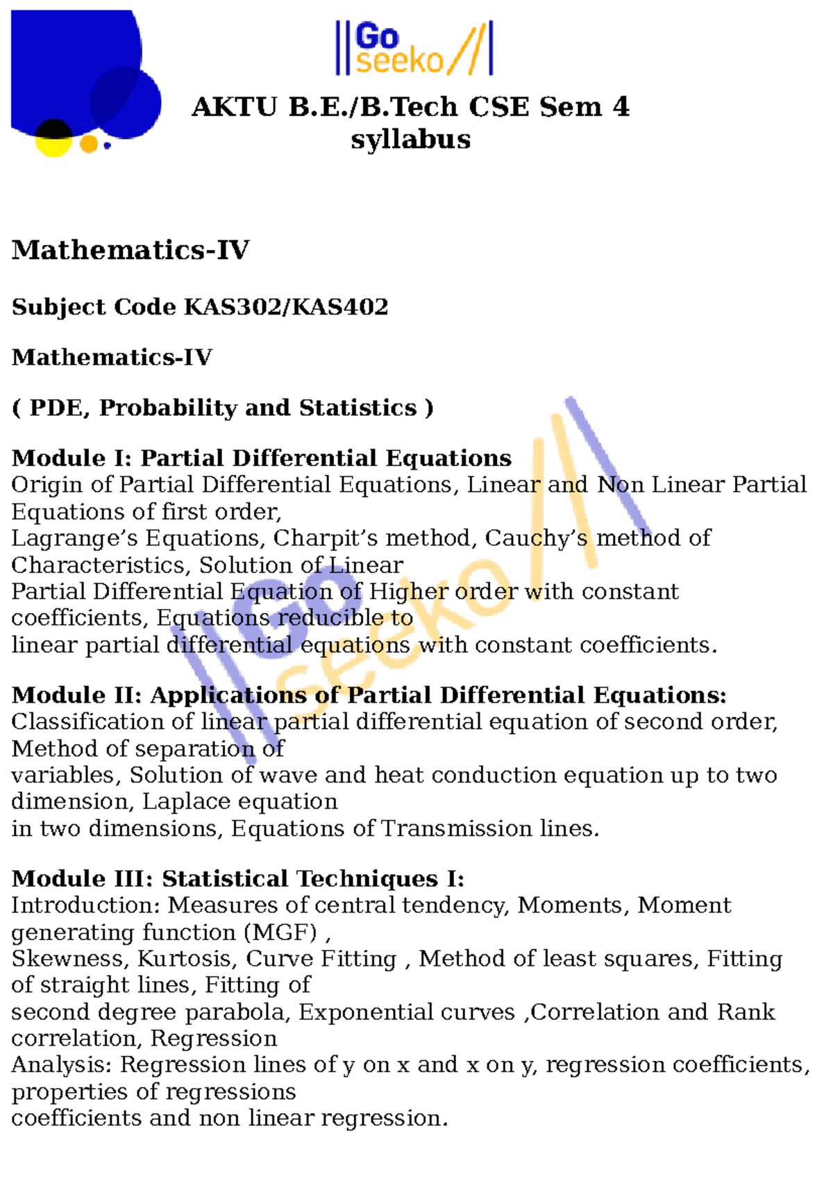 CSE Sem 4 Syllabus AKTU B E B CSE Sem 4 Syllabus Mathematics IV cse-sem-4-syllabus-aktu-b-e-b-cse-sem-4-syllabus-mathematics-iv