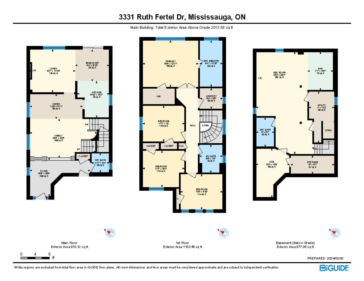 Floorplan Imperial En U: Room Dimensions and Areas - Main Building ...