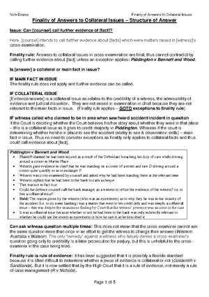 Re -Exam - Structure or Answer - Re-examination – Structure of Answer ...