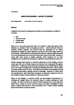 Tutorial Sheet Coal Mining methods (Autosaved) - Tutorial Sheet Coal Mining methods Question 1 a ...