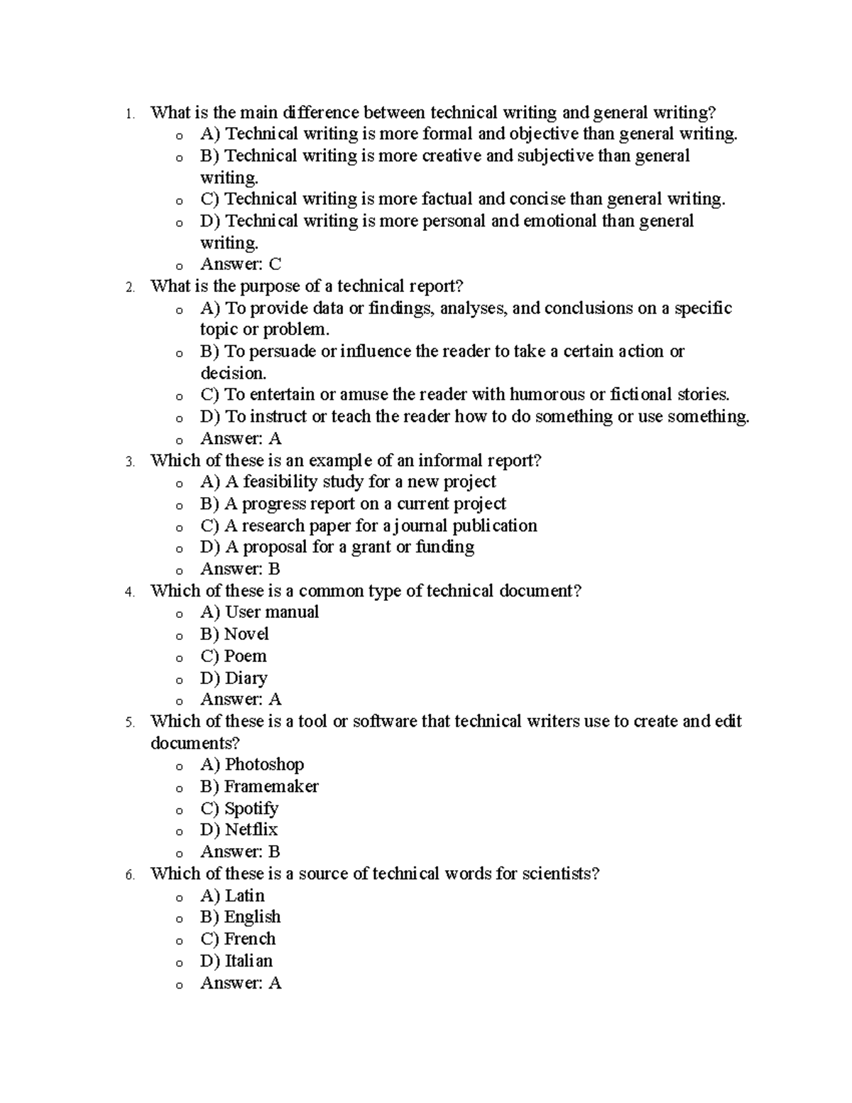 ELA 311 Test Questions - 1. What is the main difference between ...