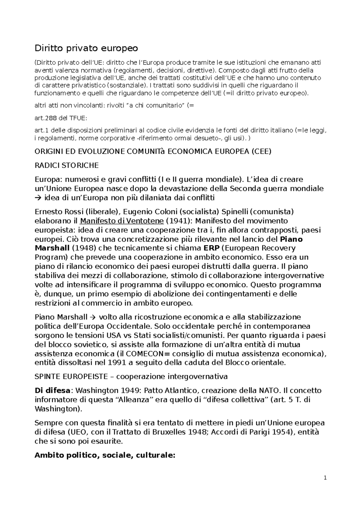 Diritto privato europeo - Diritto privato europeo (Diritto privato dell ...