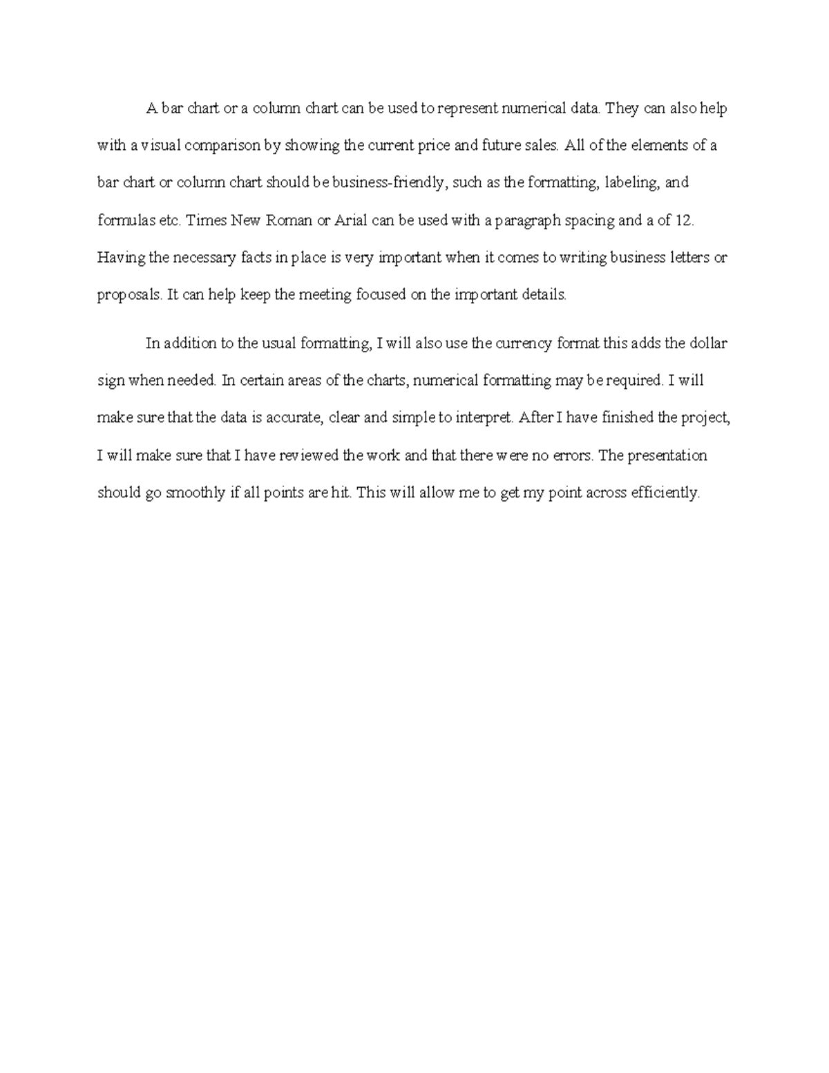 Journal entry week 3 intro to tech - A bar chart or a column chart can ...