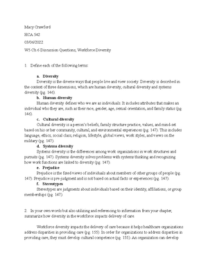 HCA 542 Exam 1 - Exam #1 questions - HCA 542, Knowledge Assessment/Exam ...