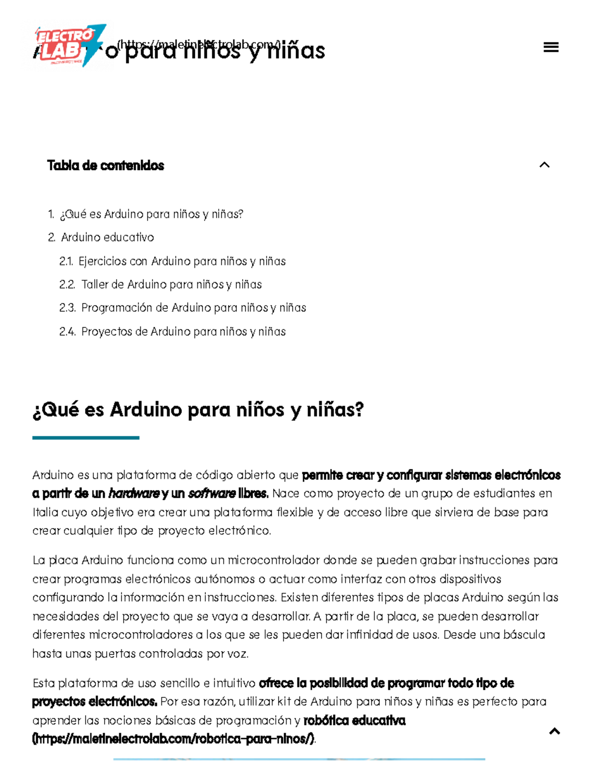 Arduino para niños Descubre cómo enseñar Arduino a niños ...
