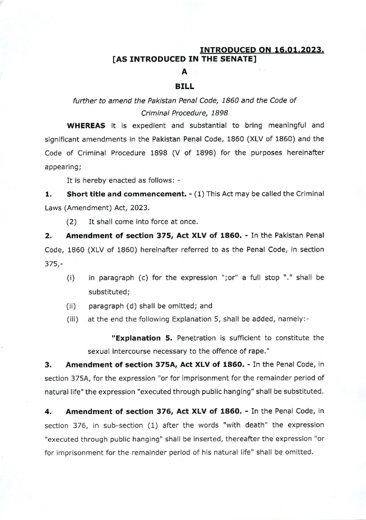 Crpc (Amendment) Act, 2023 - criminal law - Studocu