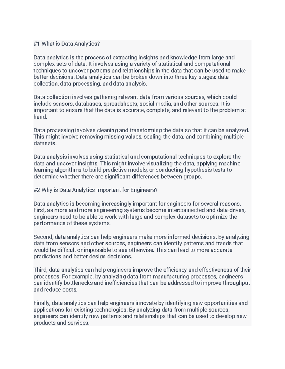 Introduction to Data Analytics for Engineers 1-2 - #1 What is Data ...