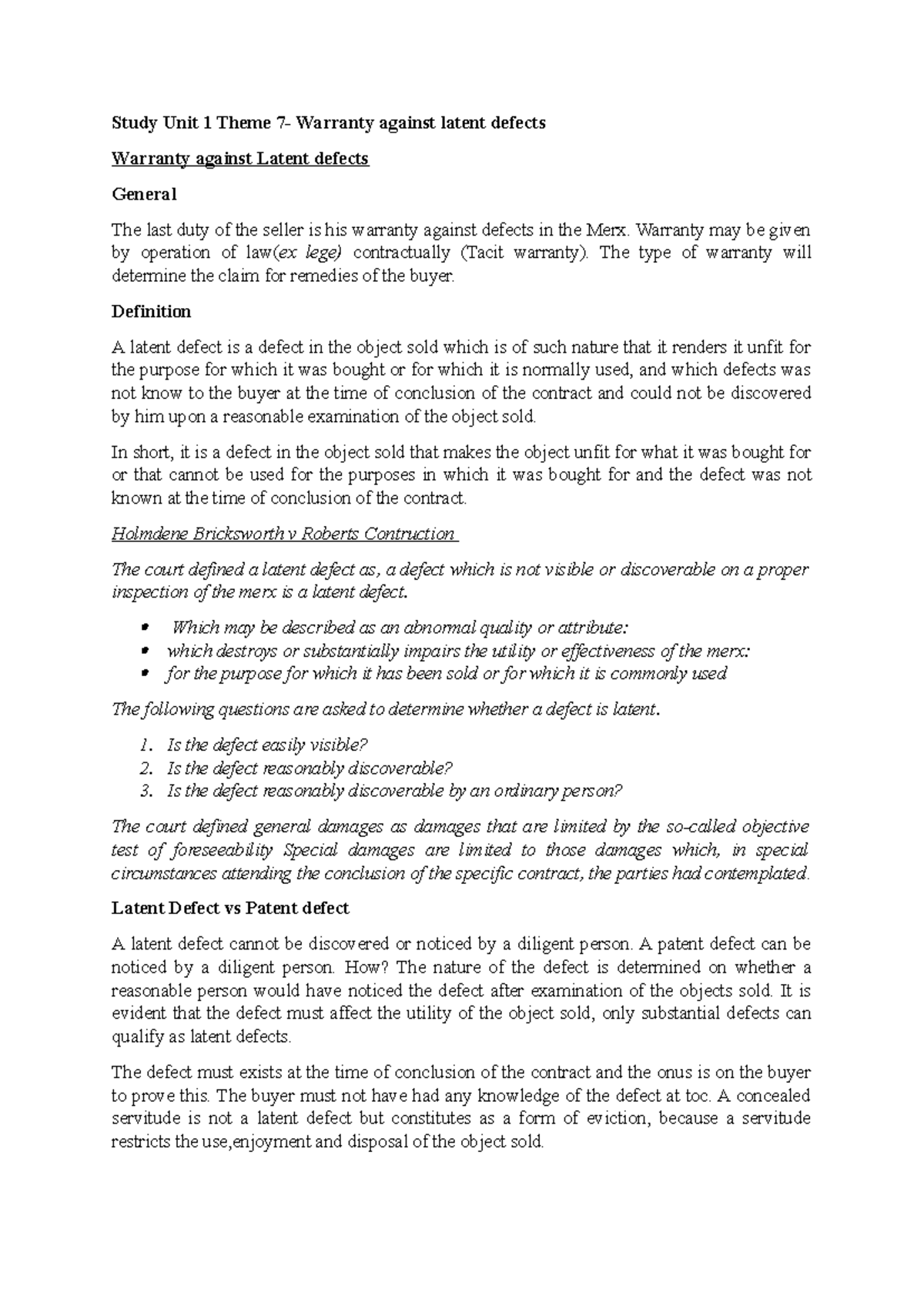 SU 1 Theme 7&8 - Study unit one notes, specifically units seven and ...