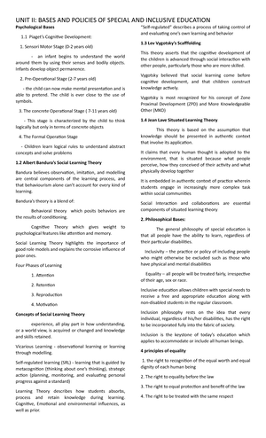 Prof Ed 105 - Midterm Exam - Foundations of Special and Inclusive ...