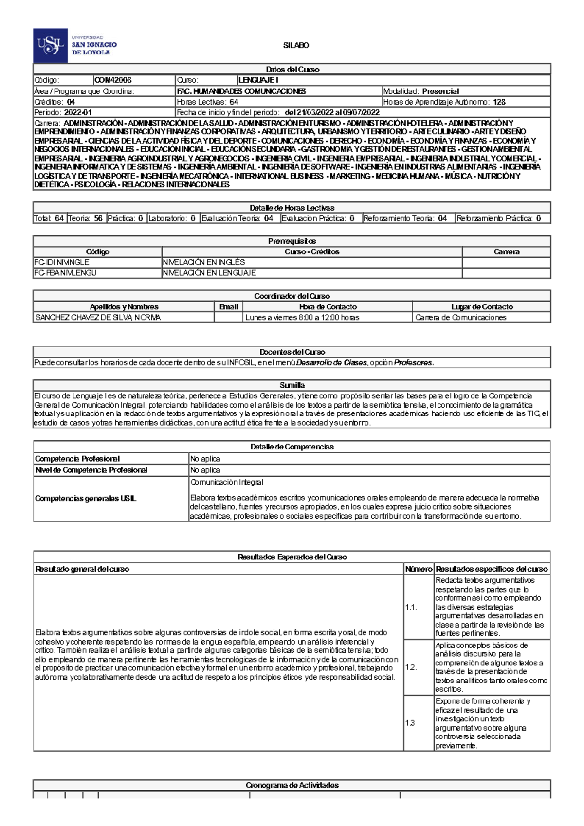 Silabo 1647830674852 - ytuyt - SILABO Datos del Curso Código: COM42008 ...