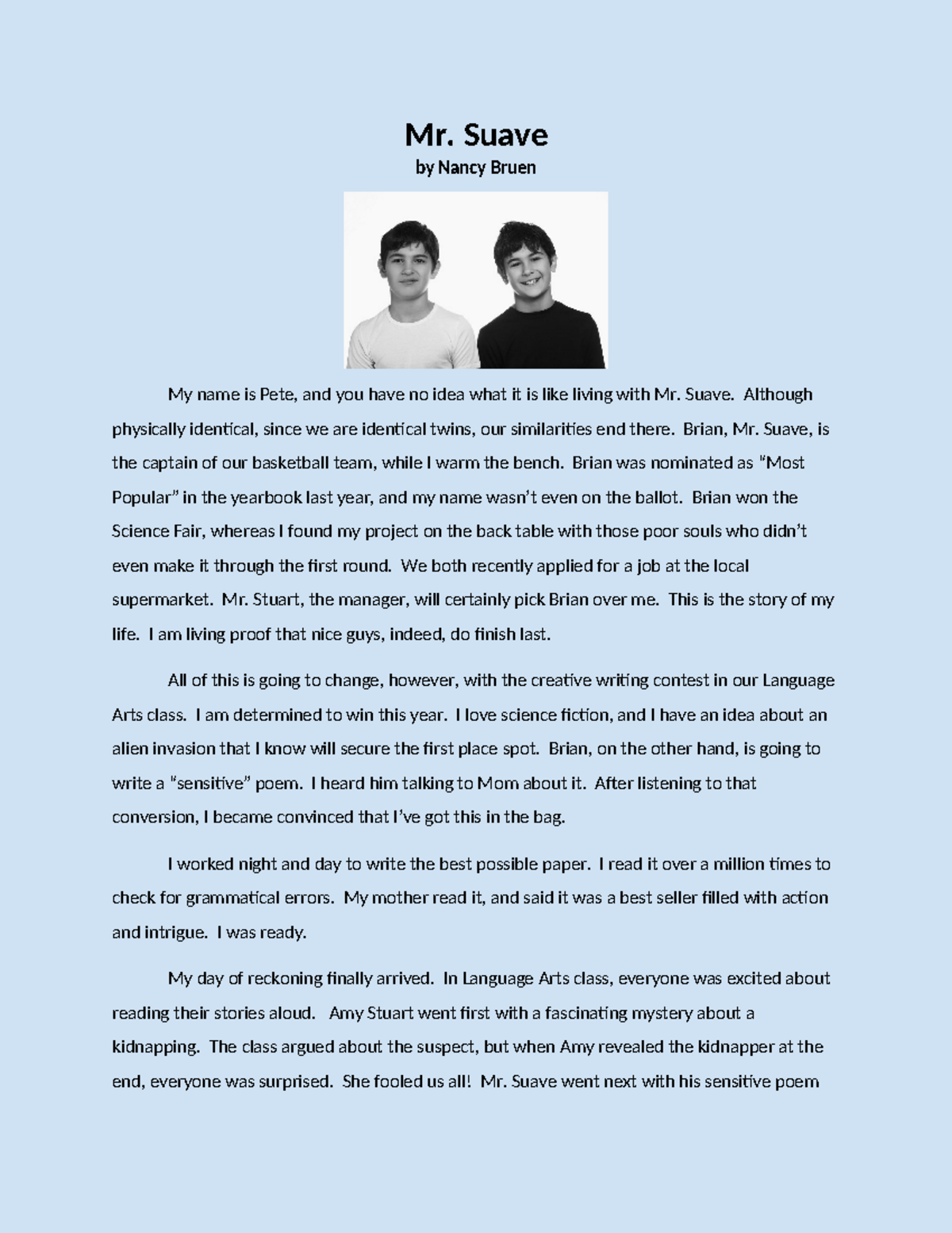 Rylan Scearce - Copy of Mr. Suave - Google - Mr. Suave by Nancy Bruen ...