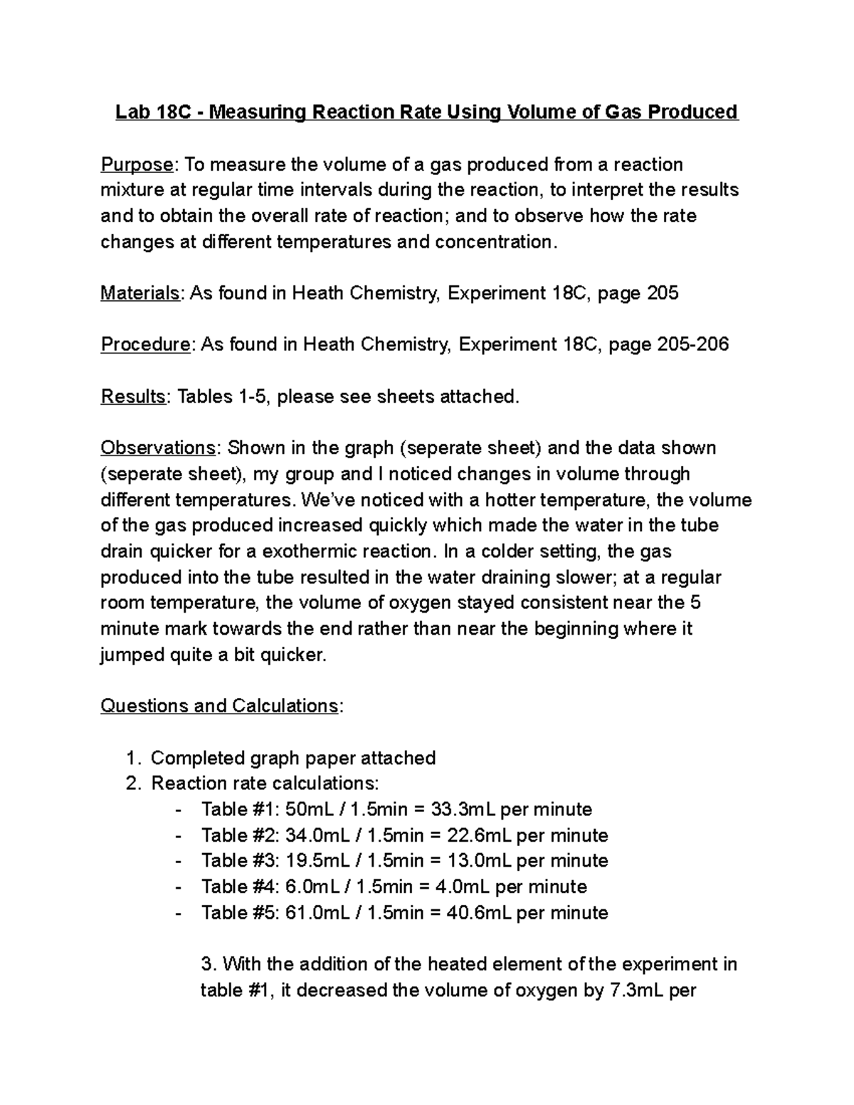 Lab 18C - This is the 18ths Lab in the class - Lab 18C - Measuring ...