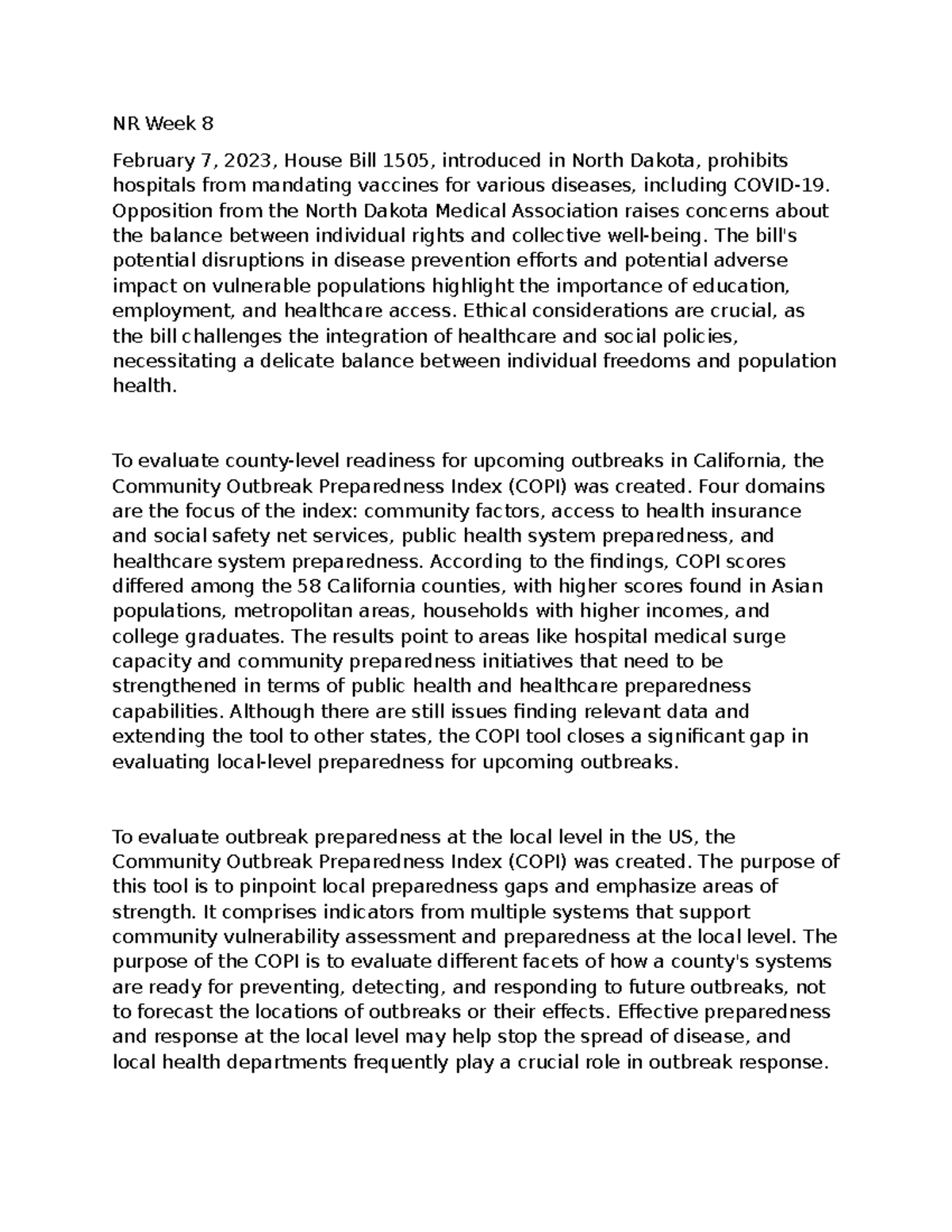 NR508discussion - Population Health, Epidemiology & Statistical ... NR508discussion - Population Health, Epidemiology & Statistical ...