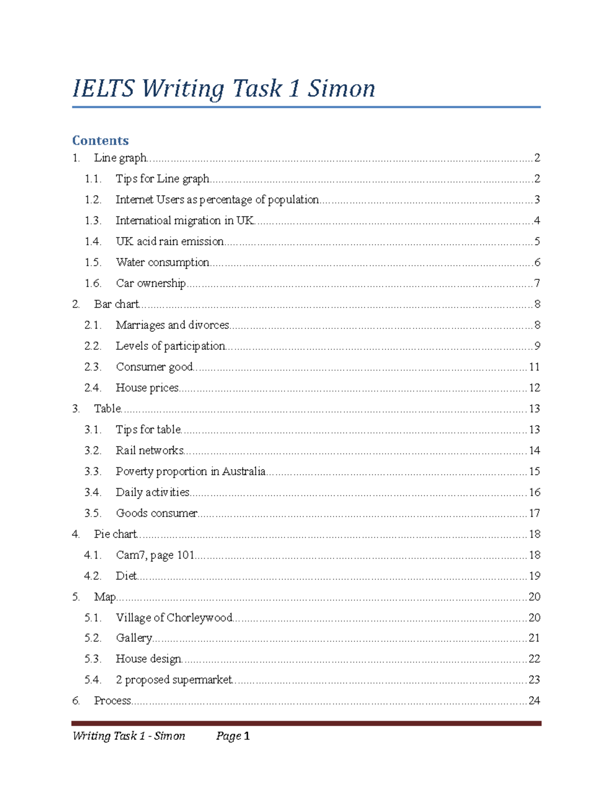 Ielts Writing Task 1 Simon - IELTS Writing Task 1 Simon Line - Studocu