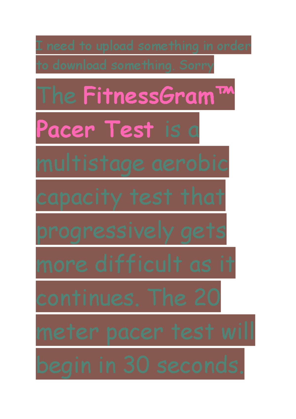 Fitnessgram Pacer Test 1. All the info you will ever need on the ...