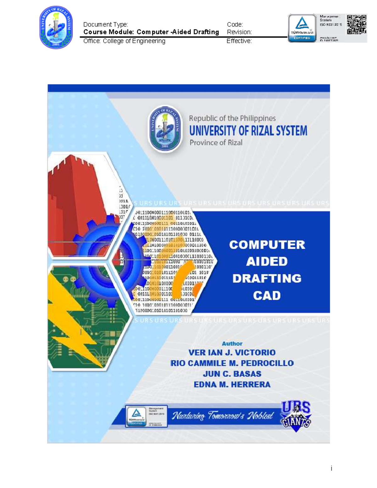 CAD Professional Module - Course Module: Computer -Aided Drafting ...
