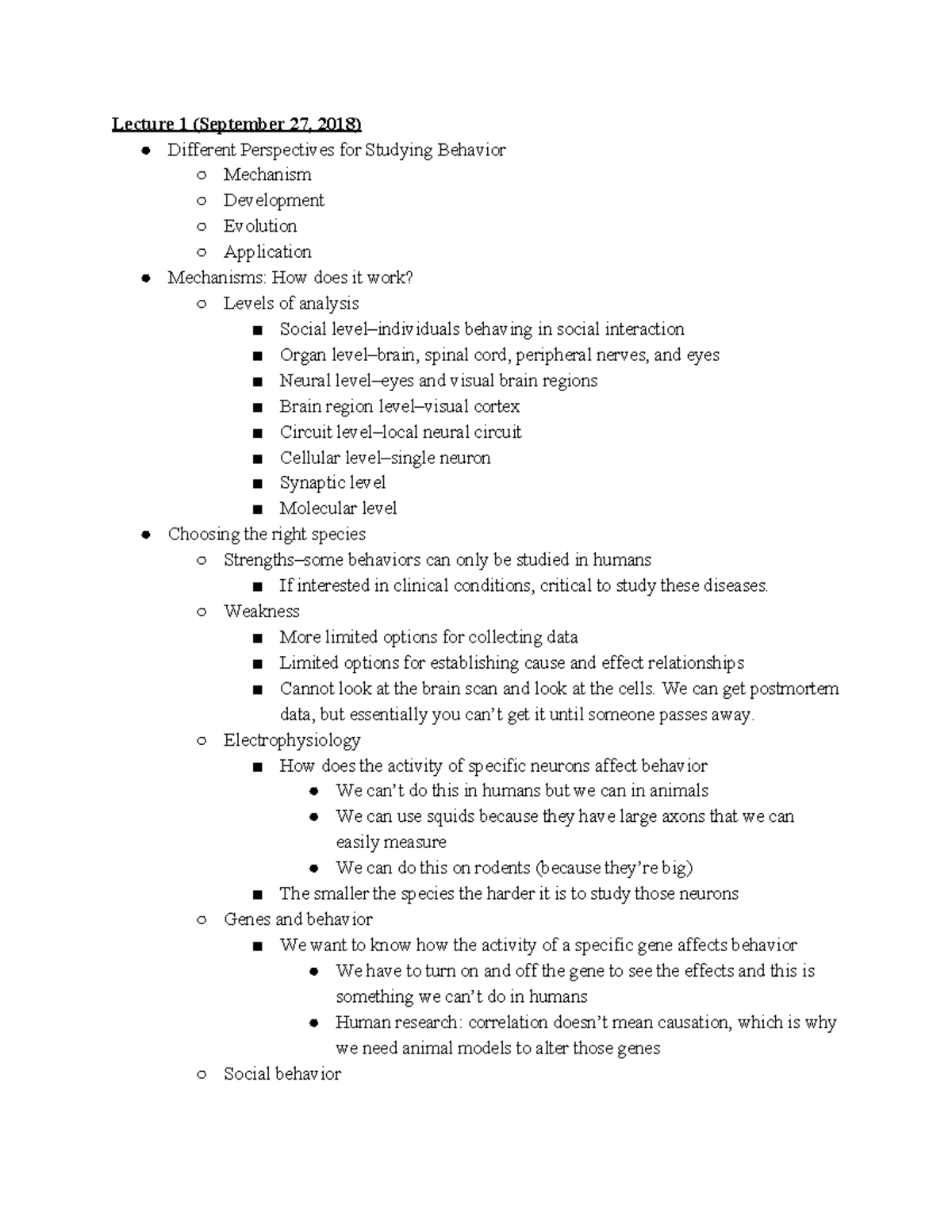 PSC 101 MT1 Notes - Lecture 1 (September 27, 2018) Different ...