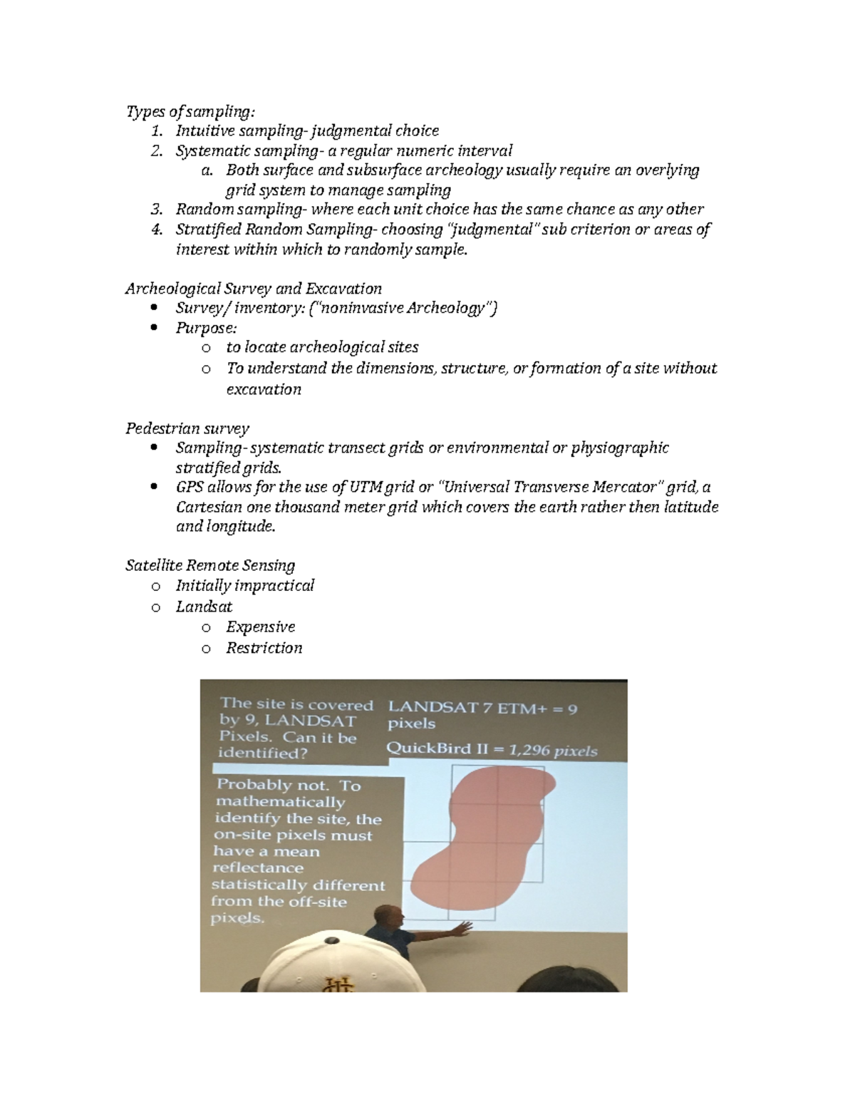 Anthro 2c Oct 11 - Drover - Types of sampling: 1. Intuitive sampling ...