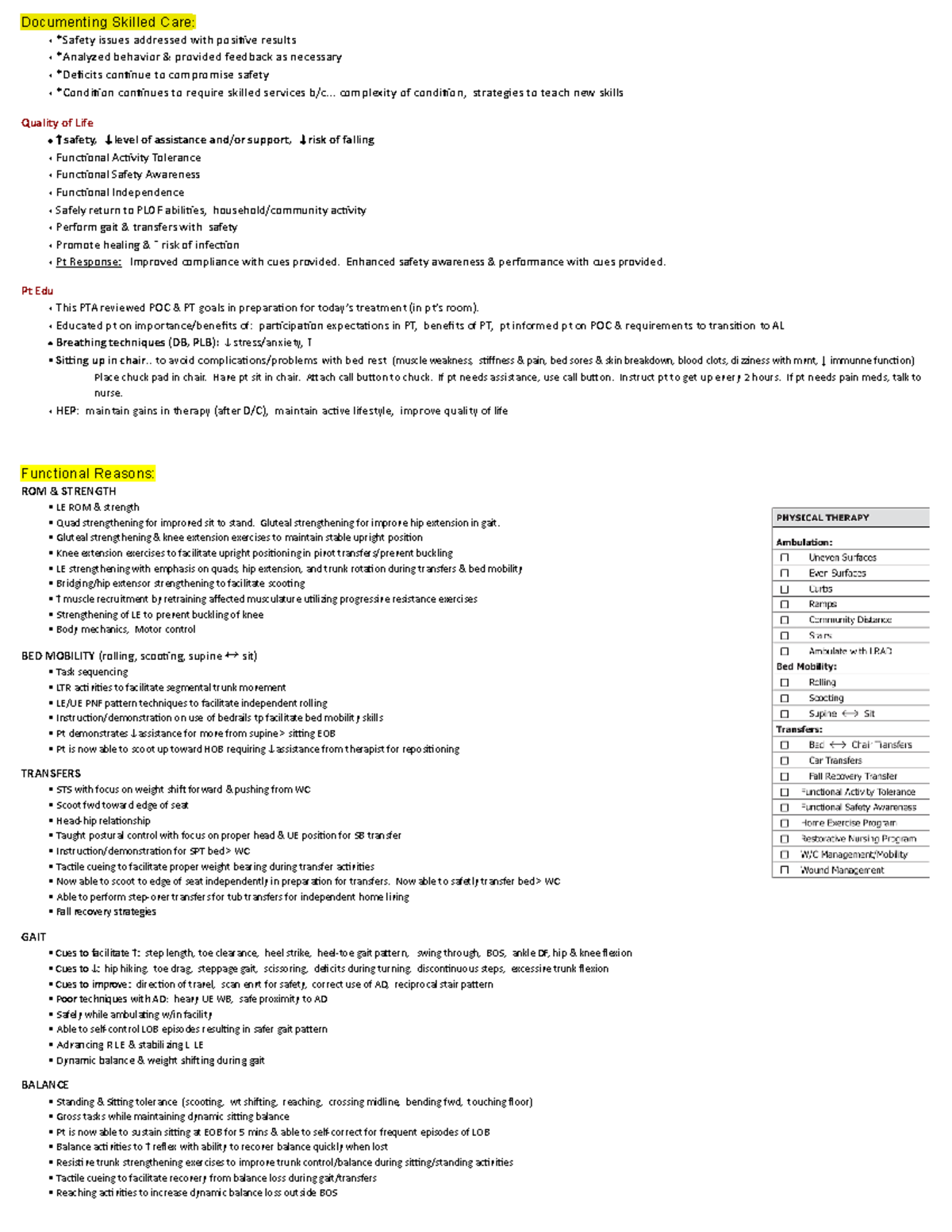 [DOC] - Skilled therapy documentation. Covers all aspects of ...