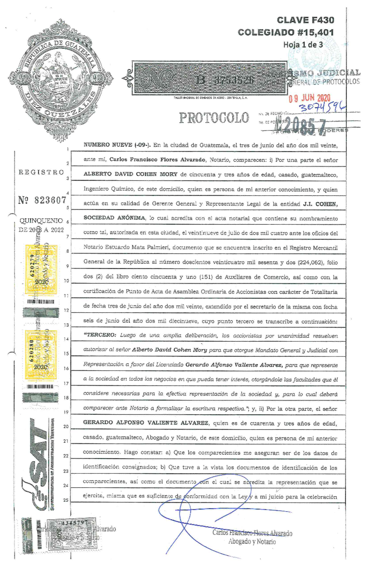 Mandato general y judicial con representación - Derecho Notarial II ...