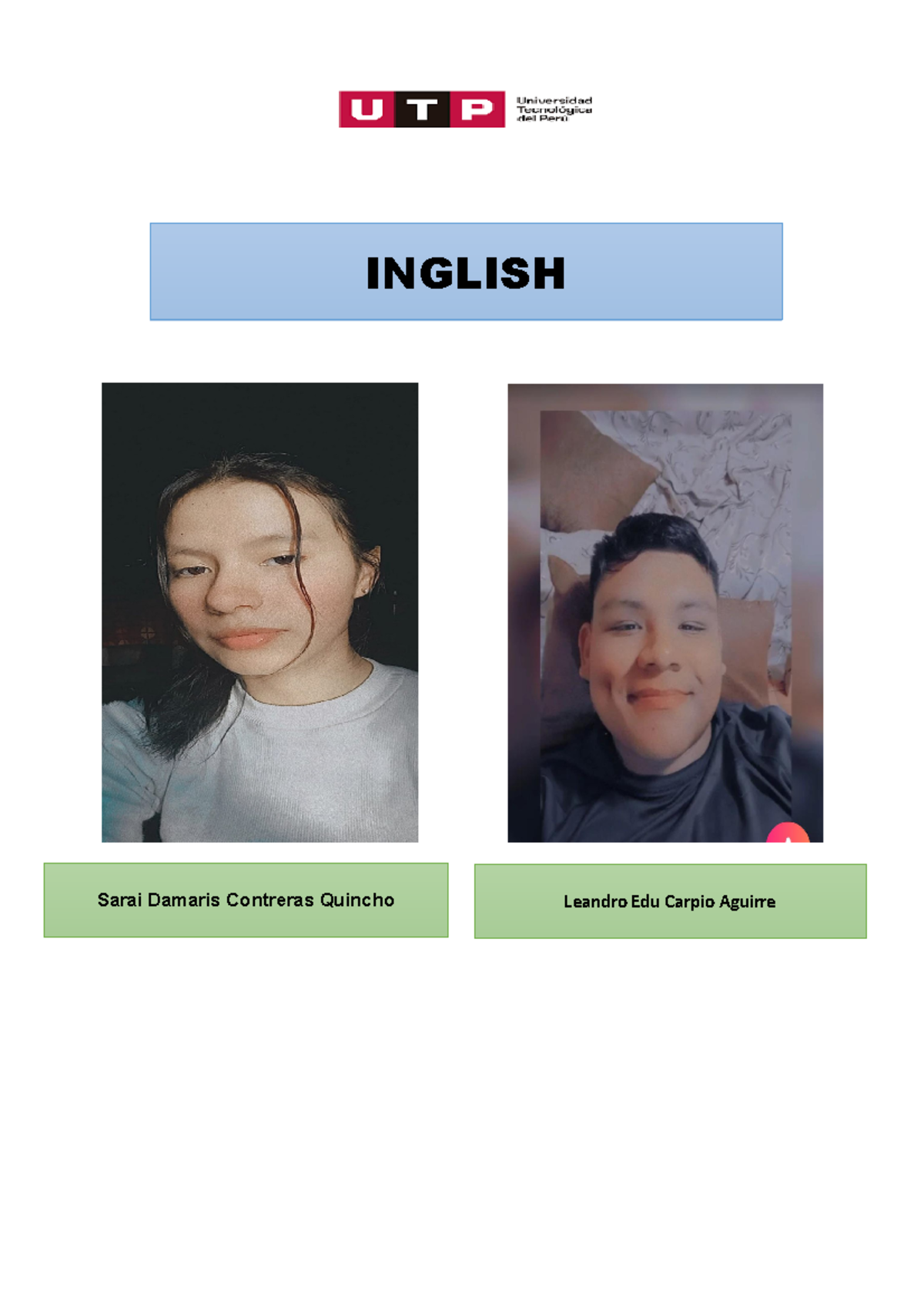English - sssssssssss - Sarai Damaris Contreras Quincho Leandro Edu ...