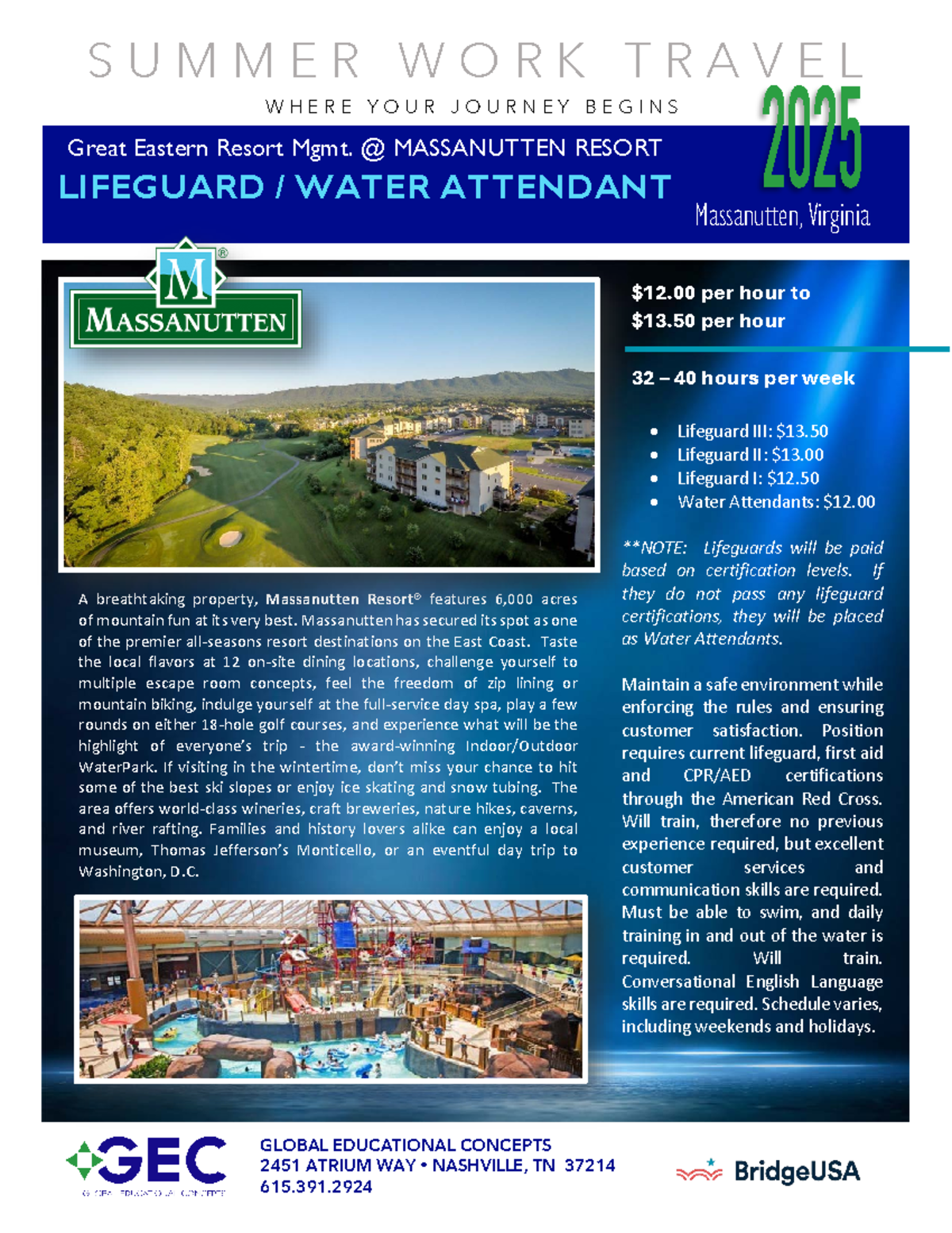 2025 PPT Great Eastern Resort @ Massanutten Lifeguard Water ATT - A ...