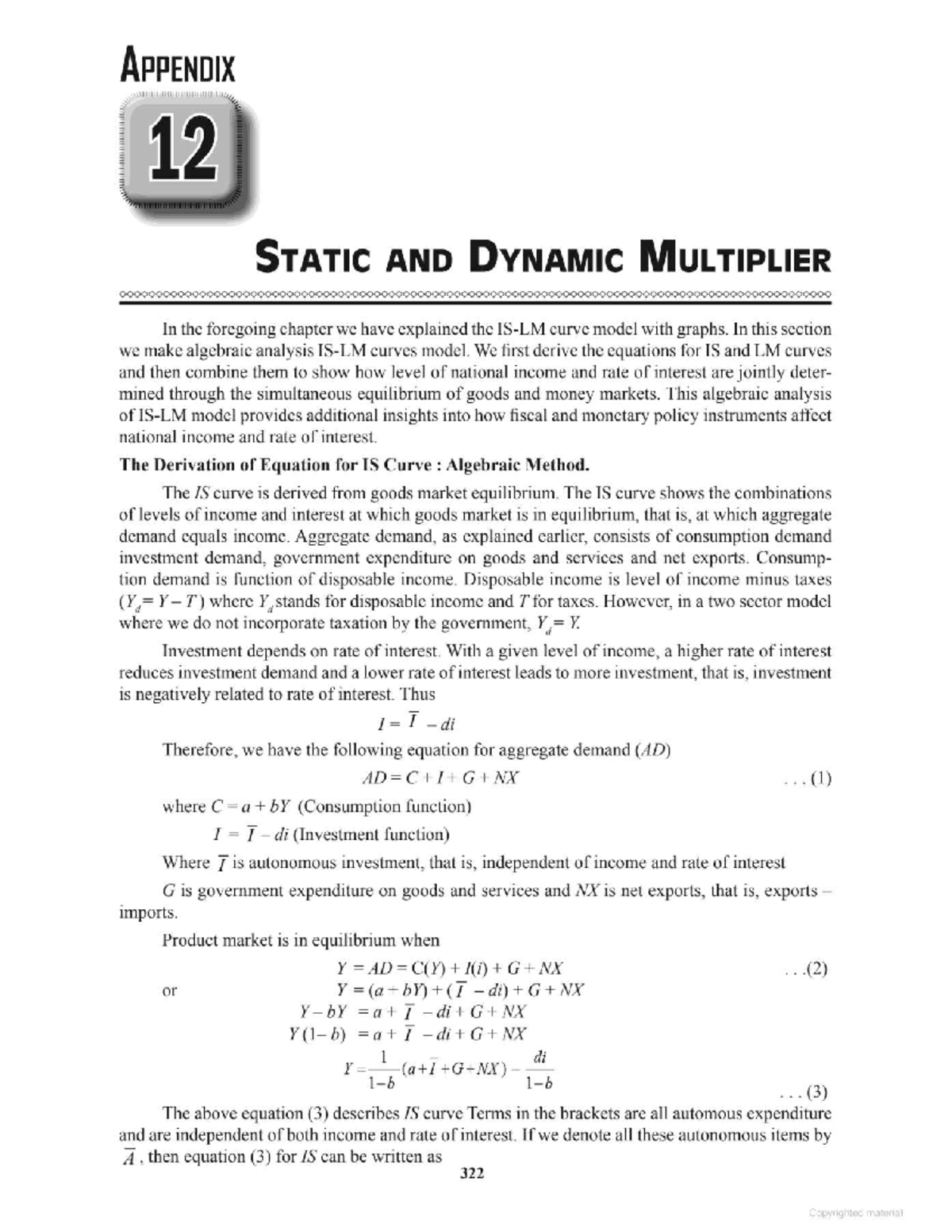 Apendex,Chapter-IS-LM Curve - Microeconomics 1 - Studocu