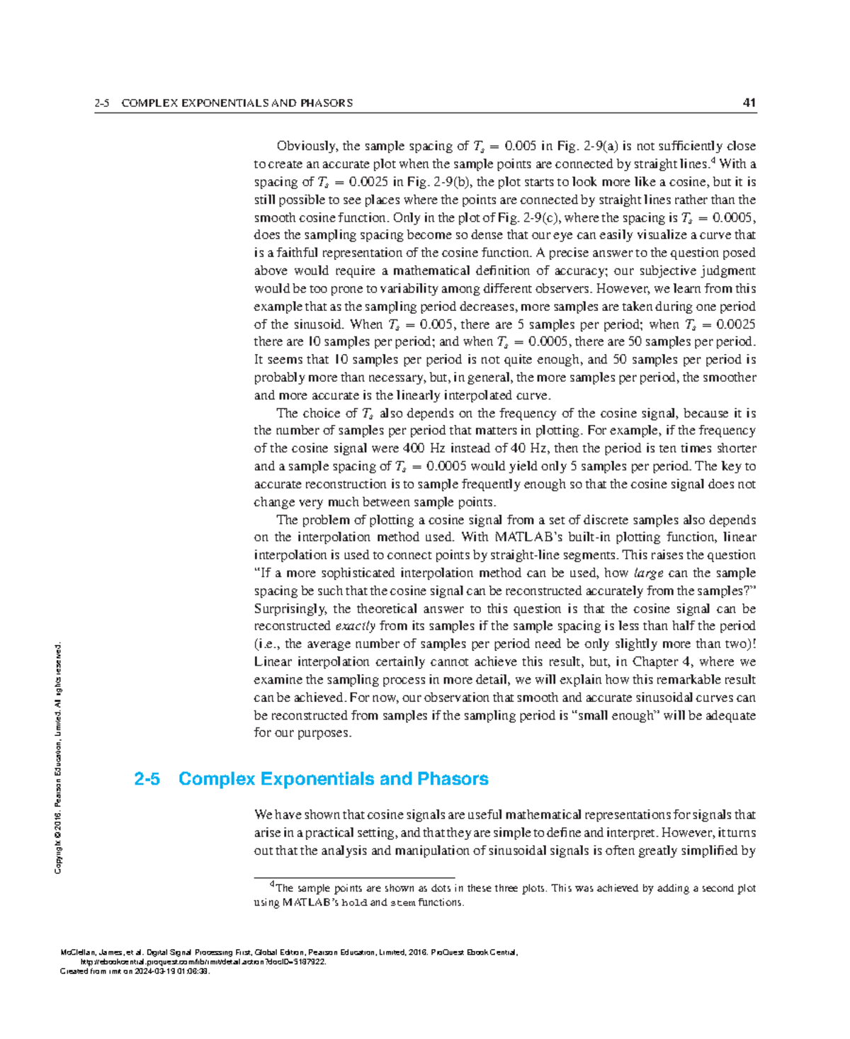 Digital Signal Processing First Global Edition - (2-5 Complex Exponentials and Phasors) - 2-5 ...