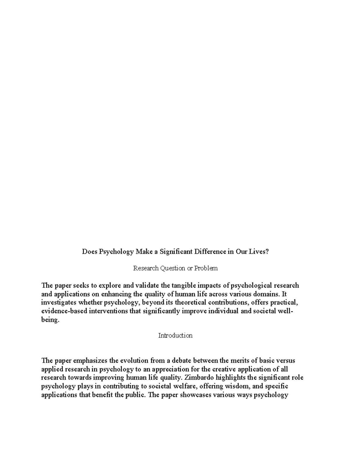 JC #2 copy - Journal Article - Does Psychology Make a Significant ...