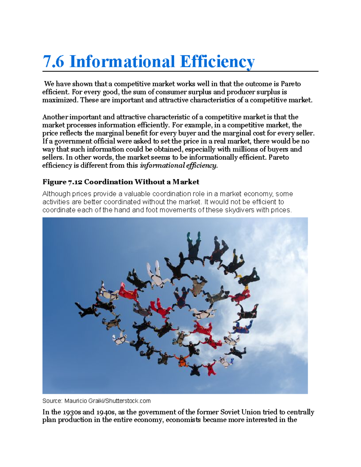 7.6 Informational Efficiency - 7 Informational Efficiency We have shown ...