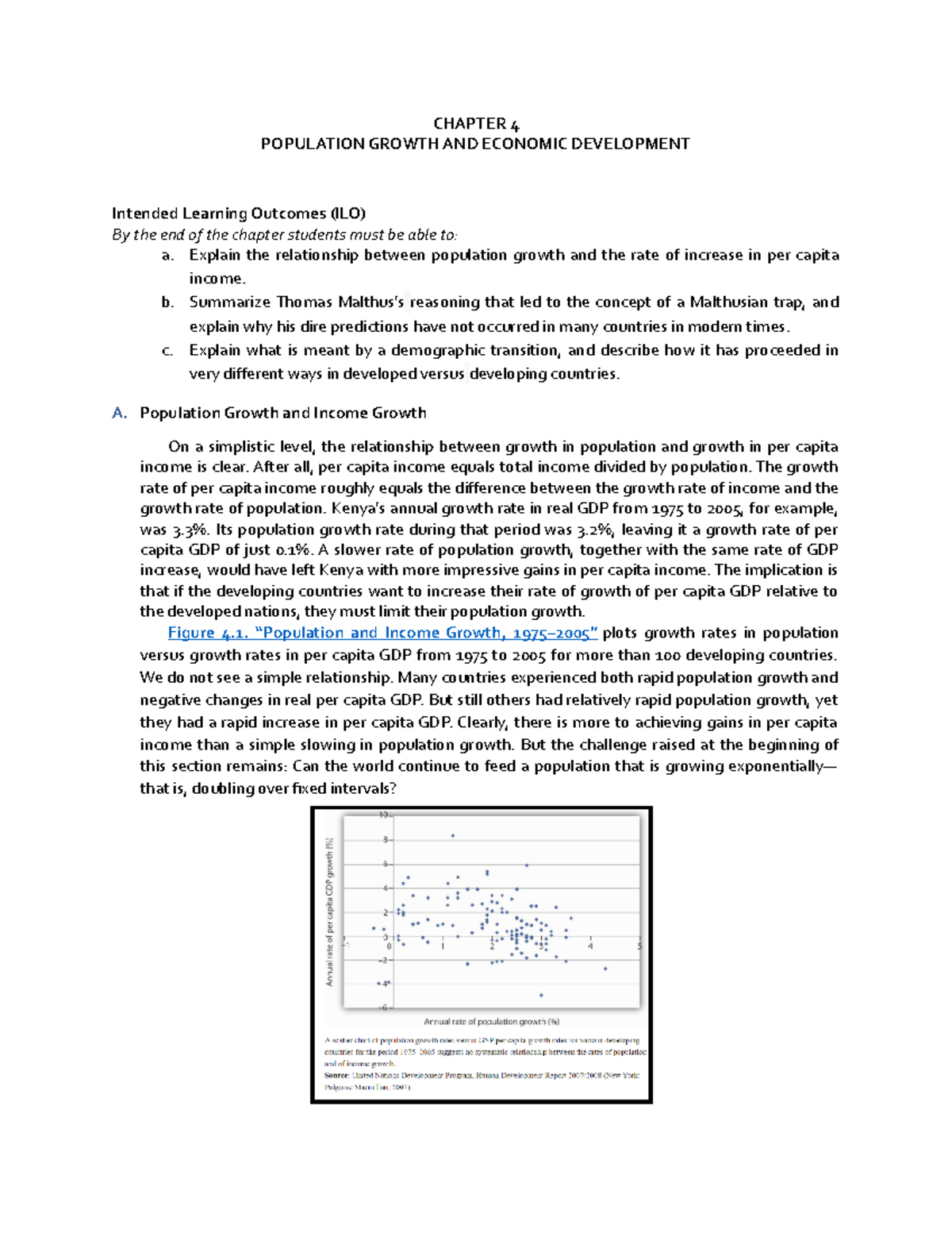 Chapter 4 Population Growth and Economic Development - CHAPTER 4 ...