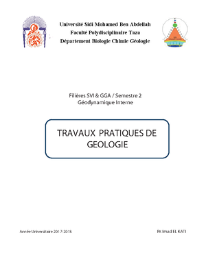 Stratigraphie TD Corrigé 04 - TP Faire des coupes géologiques ...