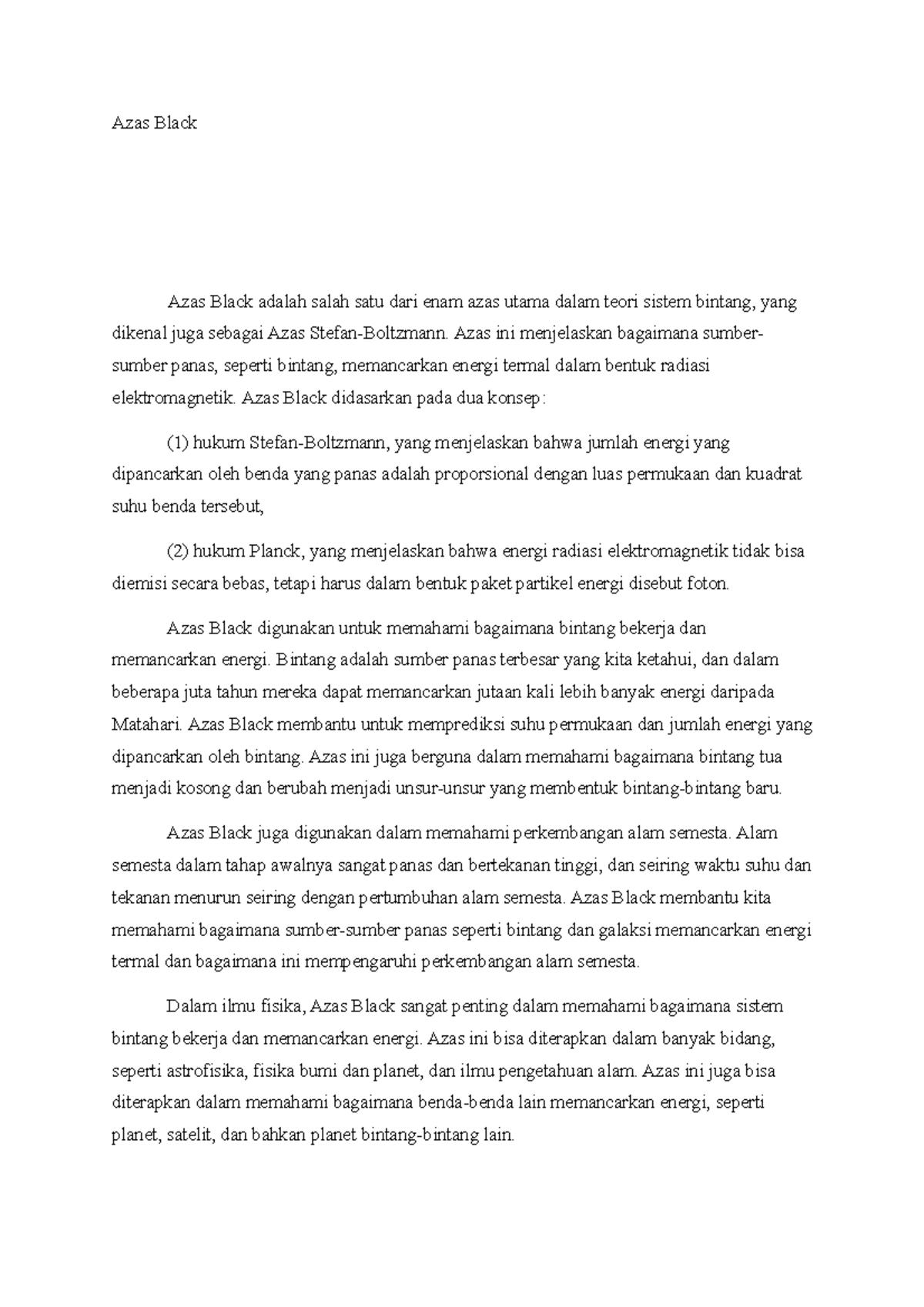 Azas Black - Azas Black Azas Black adalah salah satu dari enam azas ...